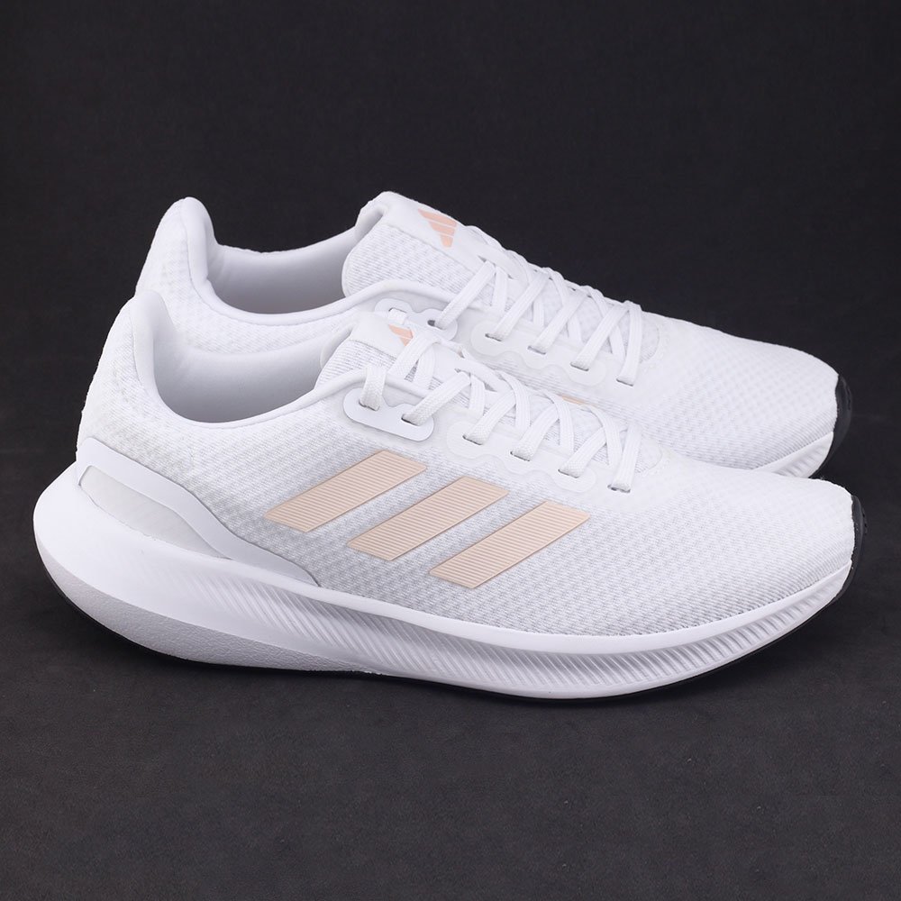 Tênis Feminin Adidas RUNFALCON 3.0 W ID2272 Running Academia Branco/Pêssego