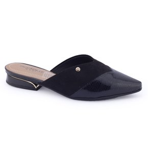 Mule Feminino Piccadilly Maxi 279007 social vz croco gold Preto