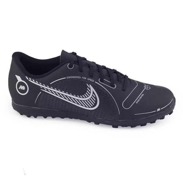 Chuteira Society Nike Vapor 14 Club TF DJ2908 Suiço Preto/Prata